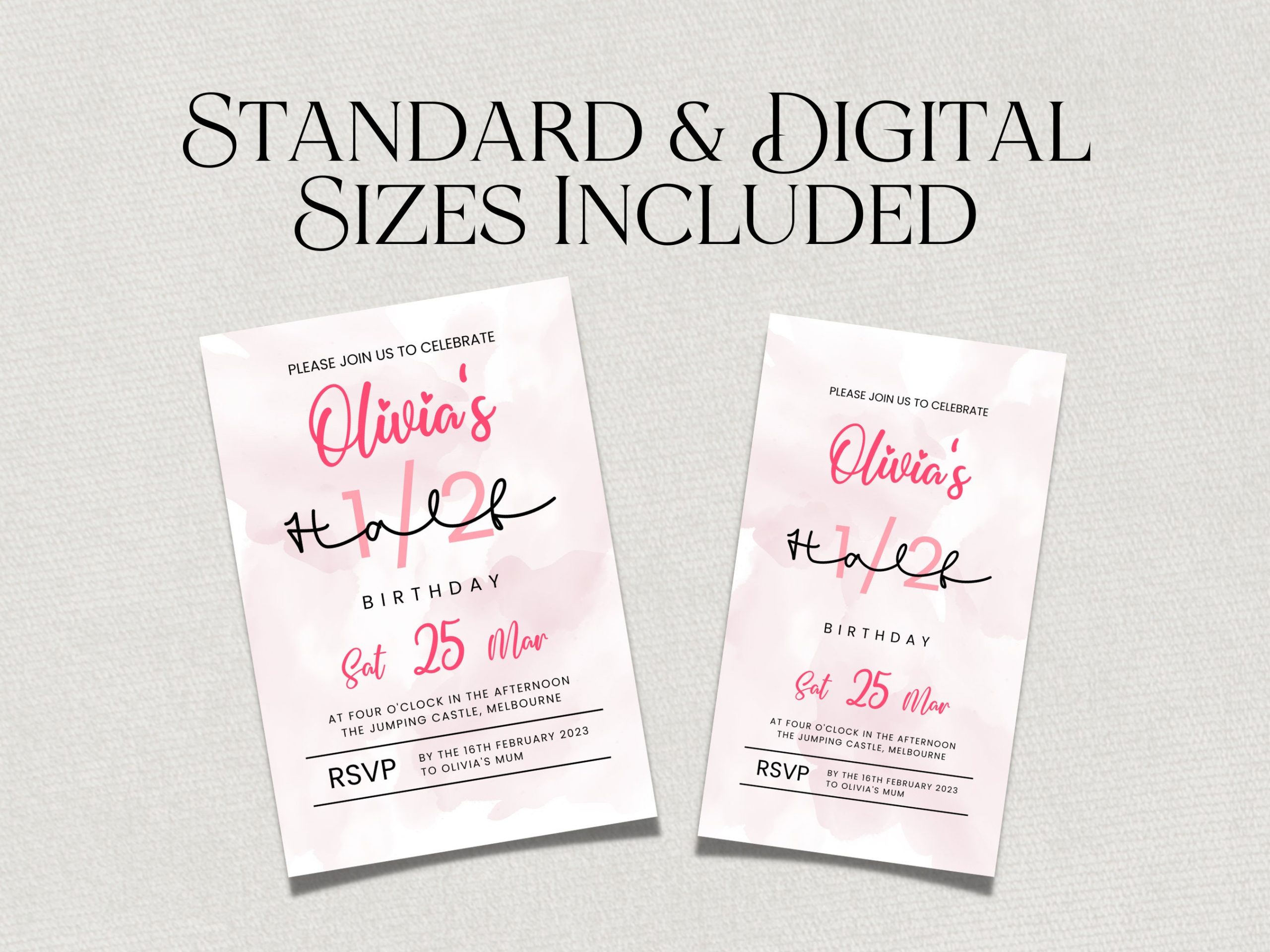 Half Birthday Invitation Templates - Printable Templates