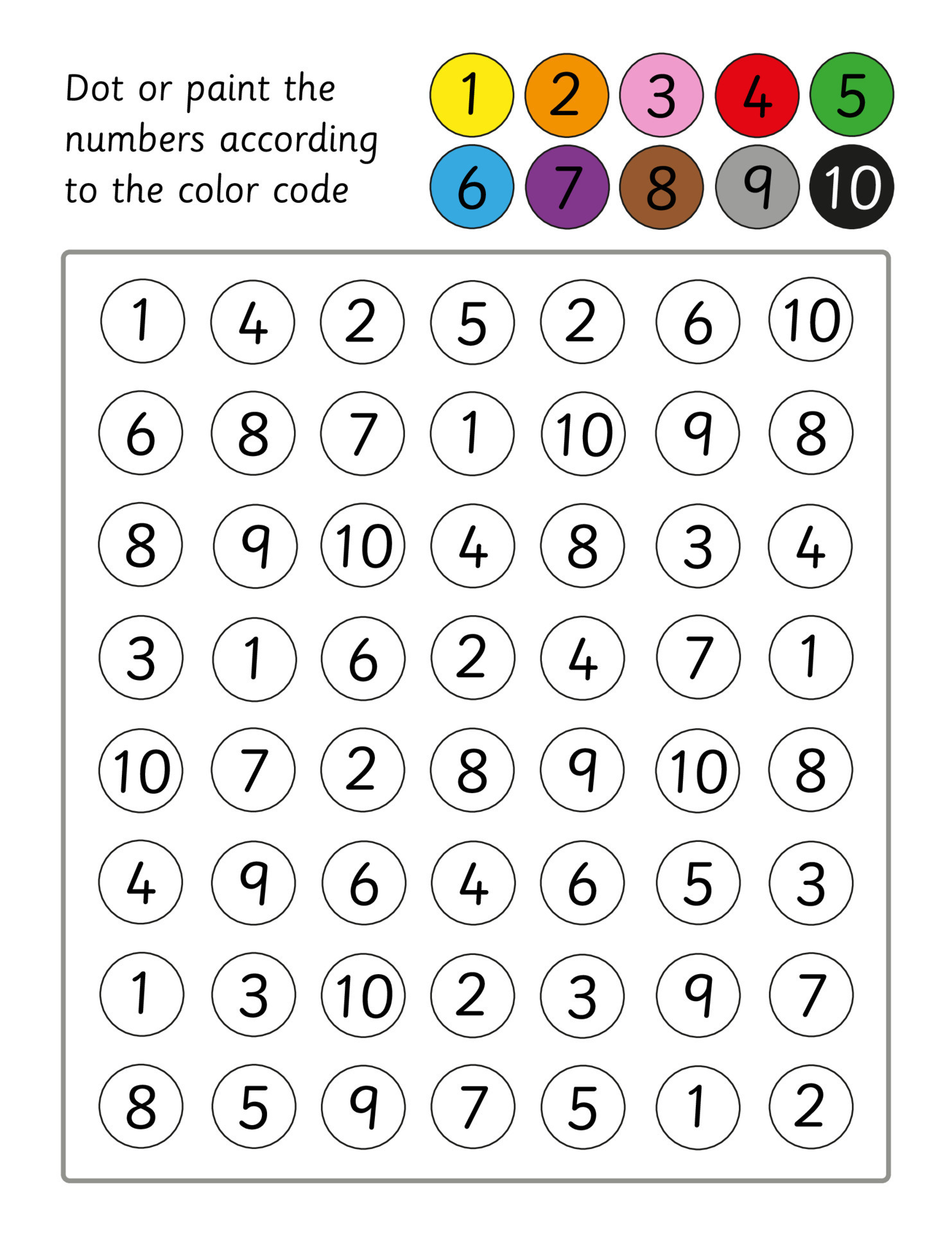 Number Activities For Kids Printable - Printable Templates