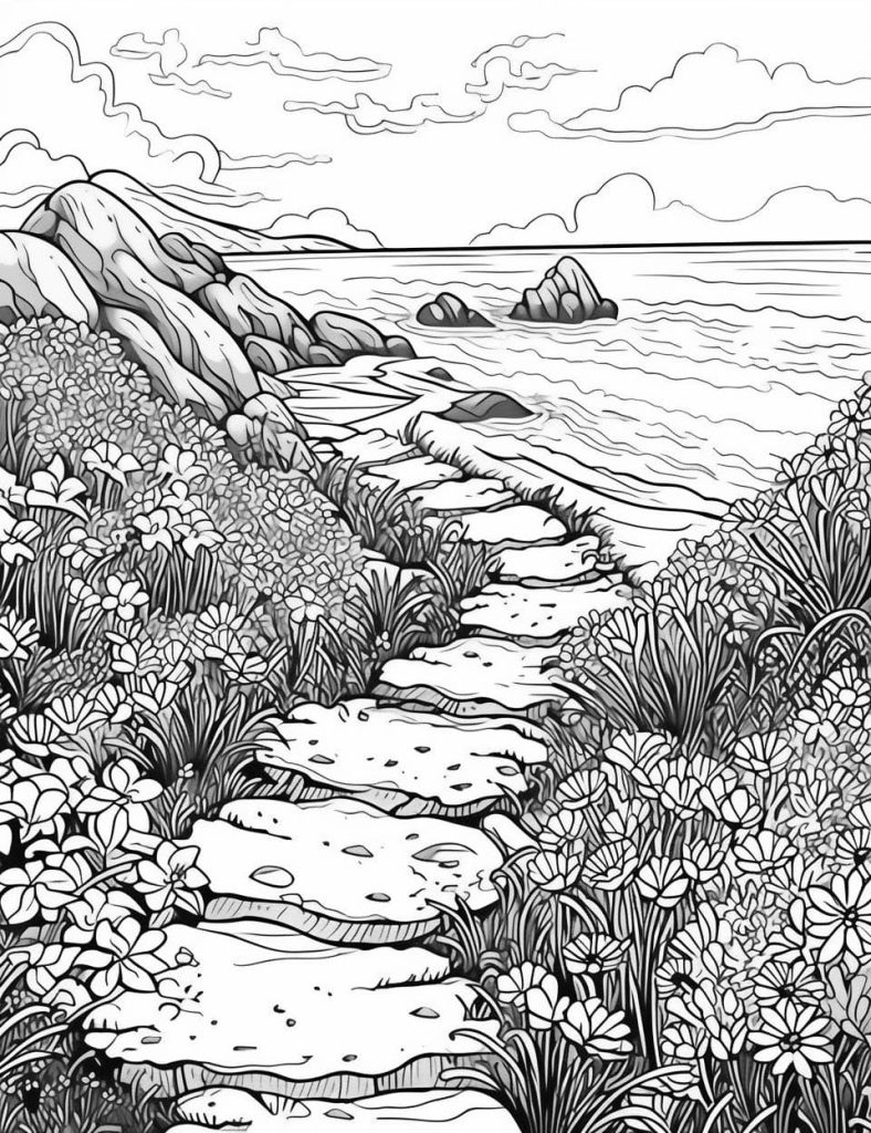 Printable Coloring Pages Landscapes - Printable Templates