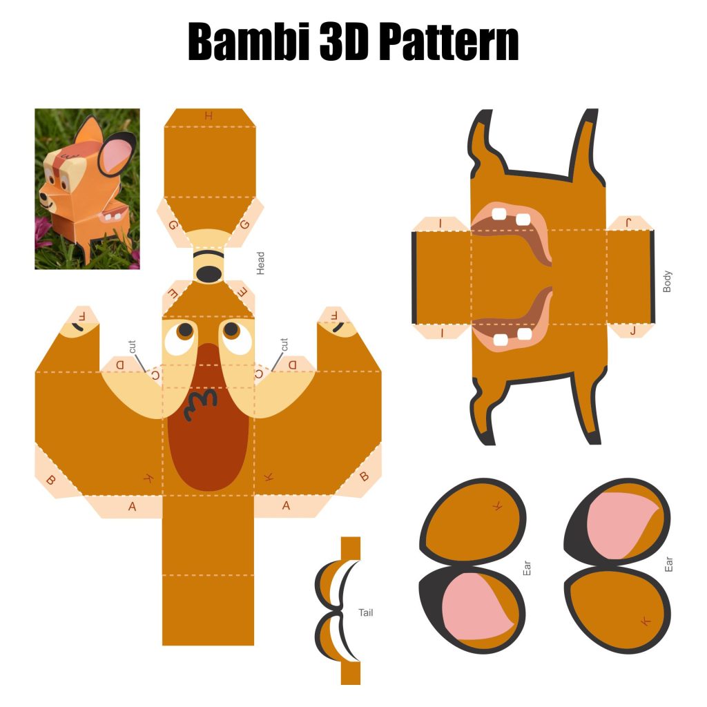Printable 3d Paper Craft Animals - Printable Templates