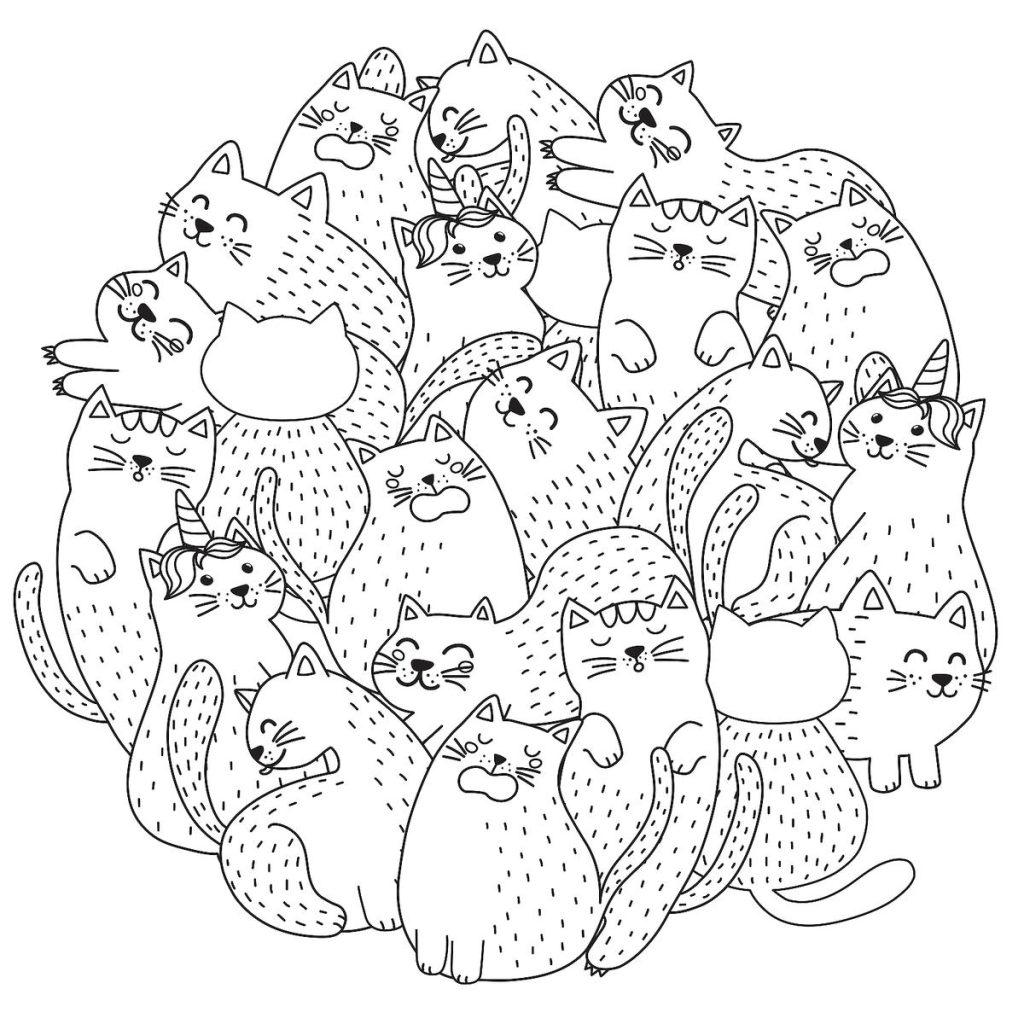 Printable Coloring Pages Of Cats - Printable Templates