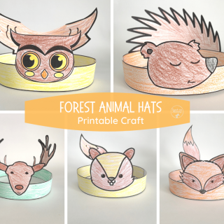Farm Animal Coloring Hats - Printable Templates