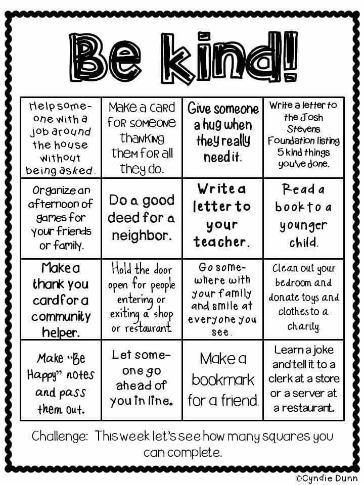 Free Kindness Activities For Kids Printable - Printable Templates