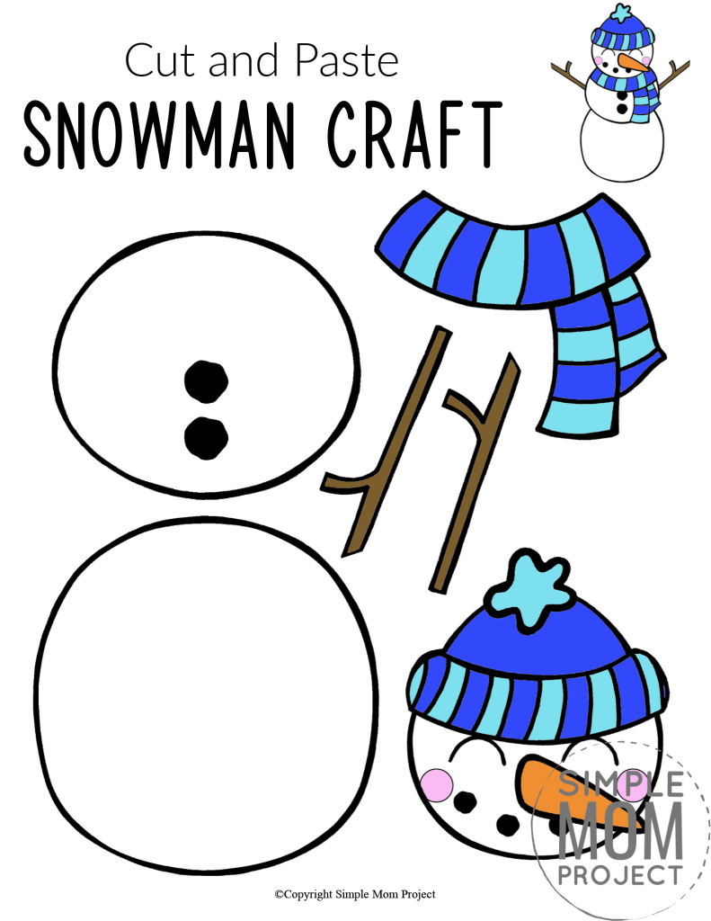 Printable Snowman Crafts For Preschoolers - Printable Templates