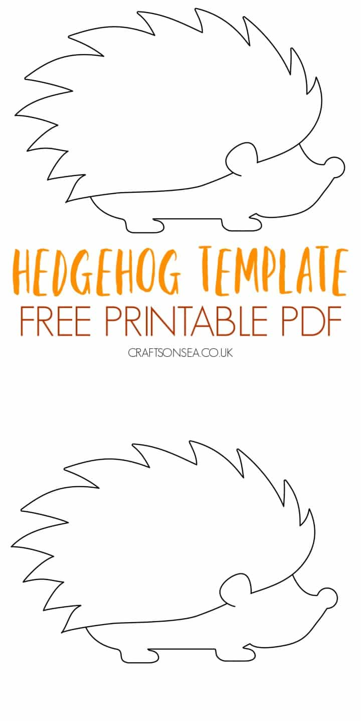 Printable Hedgehog Craft Template - Printable Templates