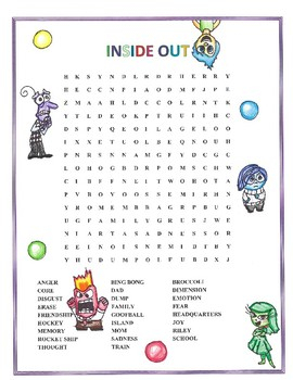 Inside Out Activities For Kids Printable - Printable Templates