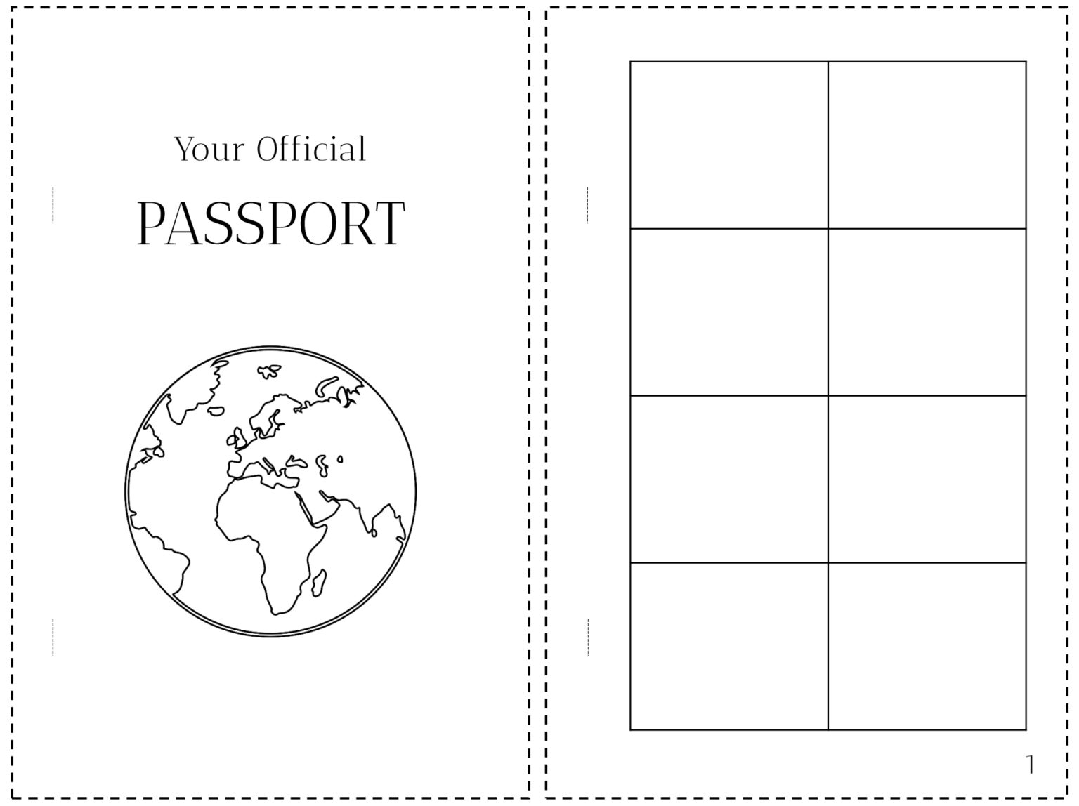 Printable Passport Craft - Printable Templates