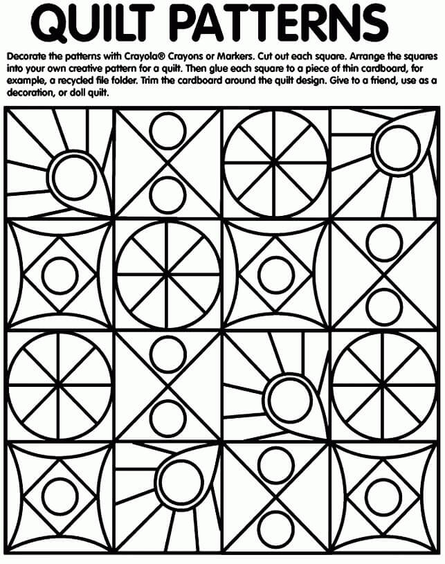 Printable Quilt Coloring Pages - Printable Templates